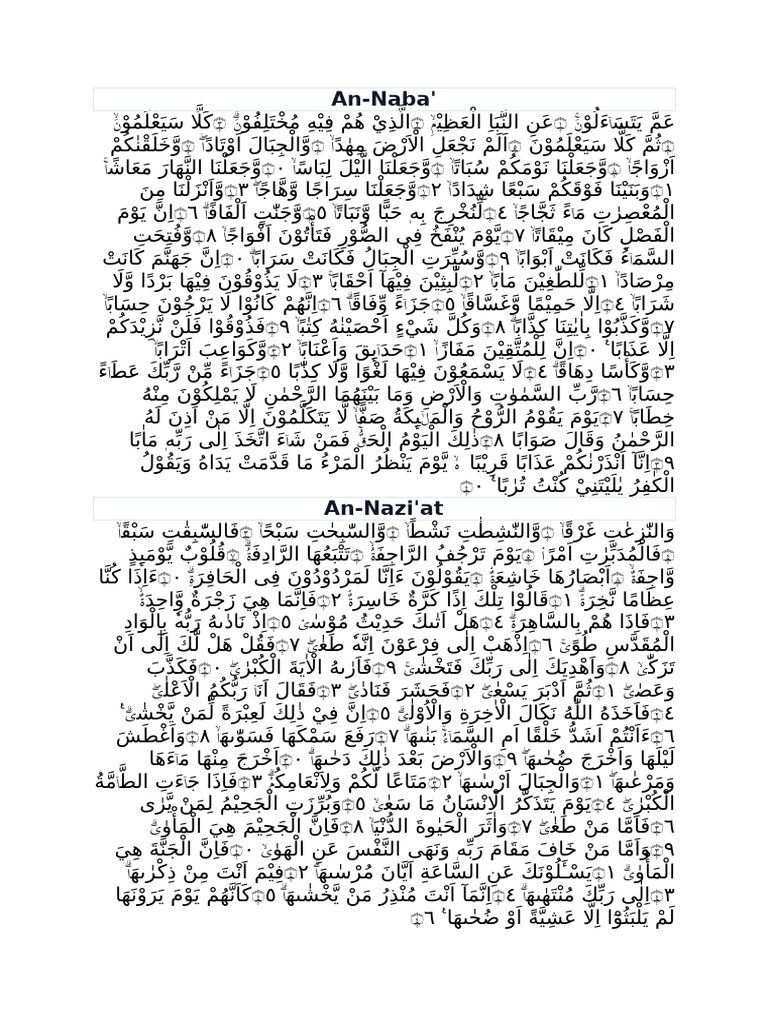 Al-Qur'an Juz 30 | PDF