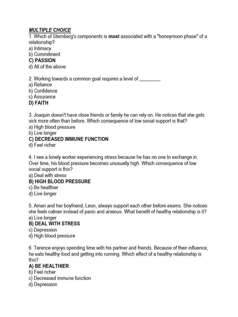Love Personality Test Insights | PDF | Love | Emotions