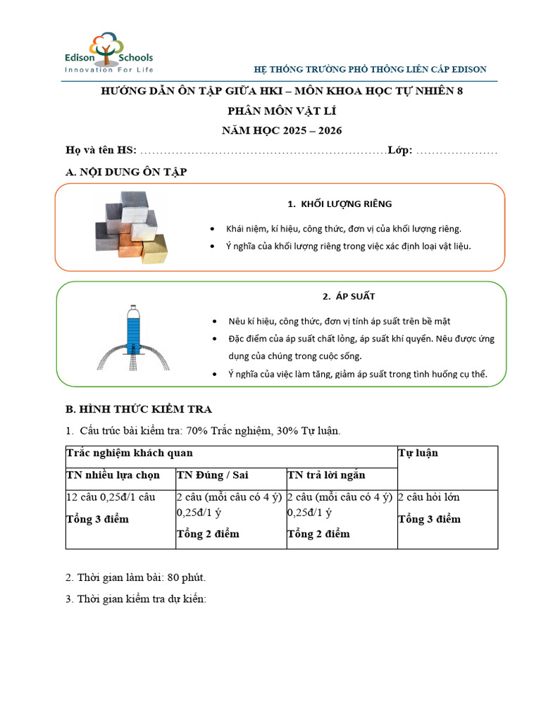 HDOT - VẬT LÝ - 08 - GHKI - 25.26 | PDF