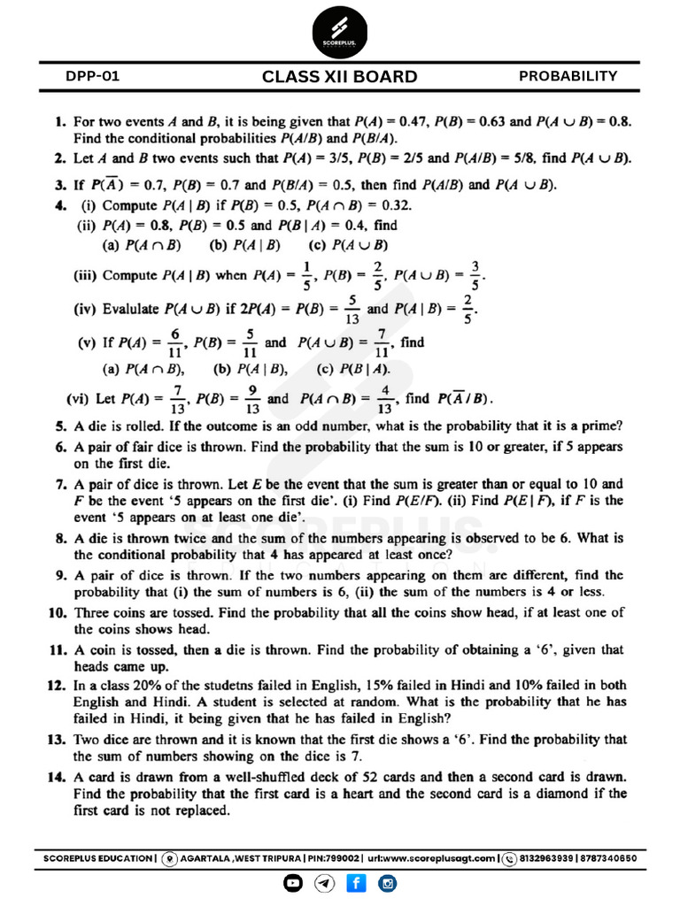 Dpp-04 Differentiation Class Xi Board | PDF