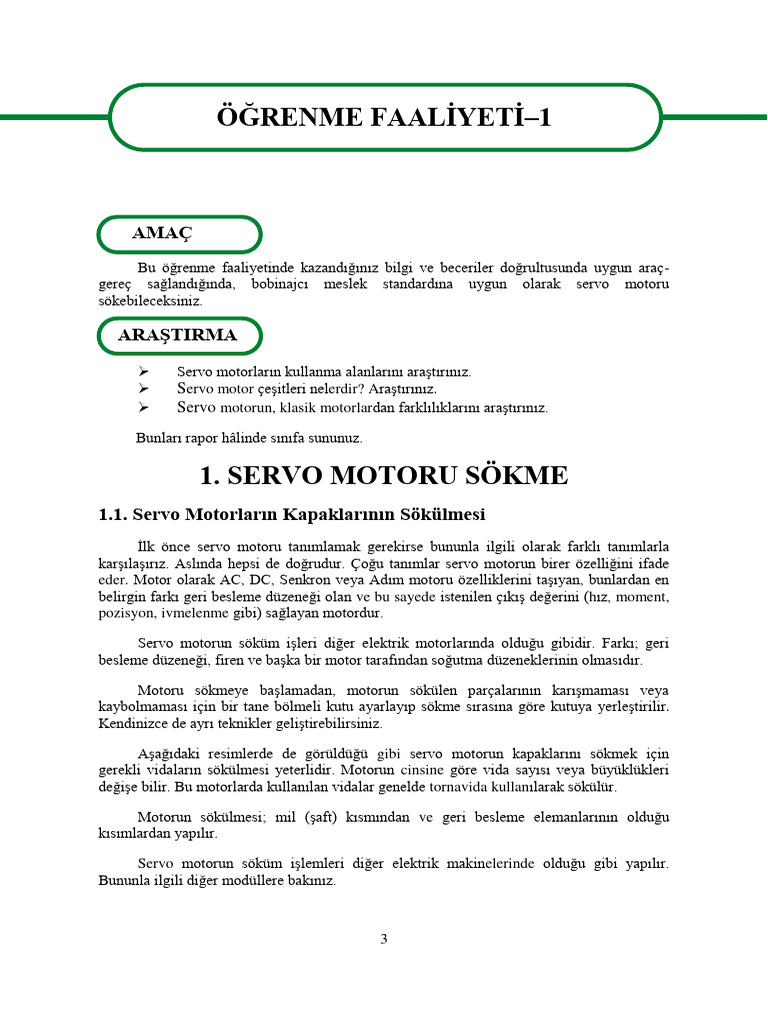 A.C. Motor Servo Motorun Mekanik BakYmY | PDF