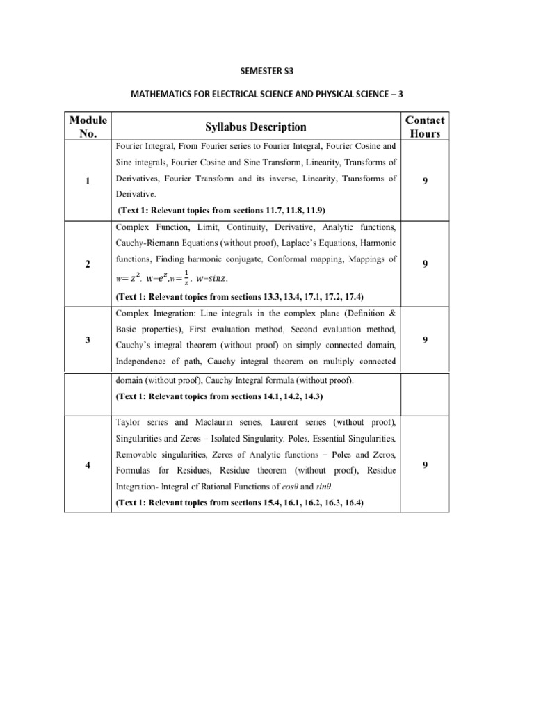 S3 Mathematics & Science Courses Overview | PDF