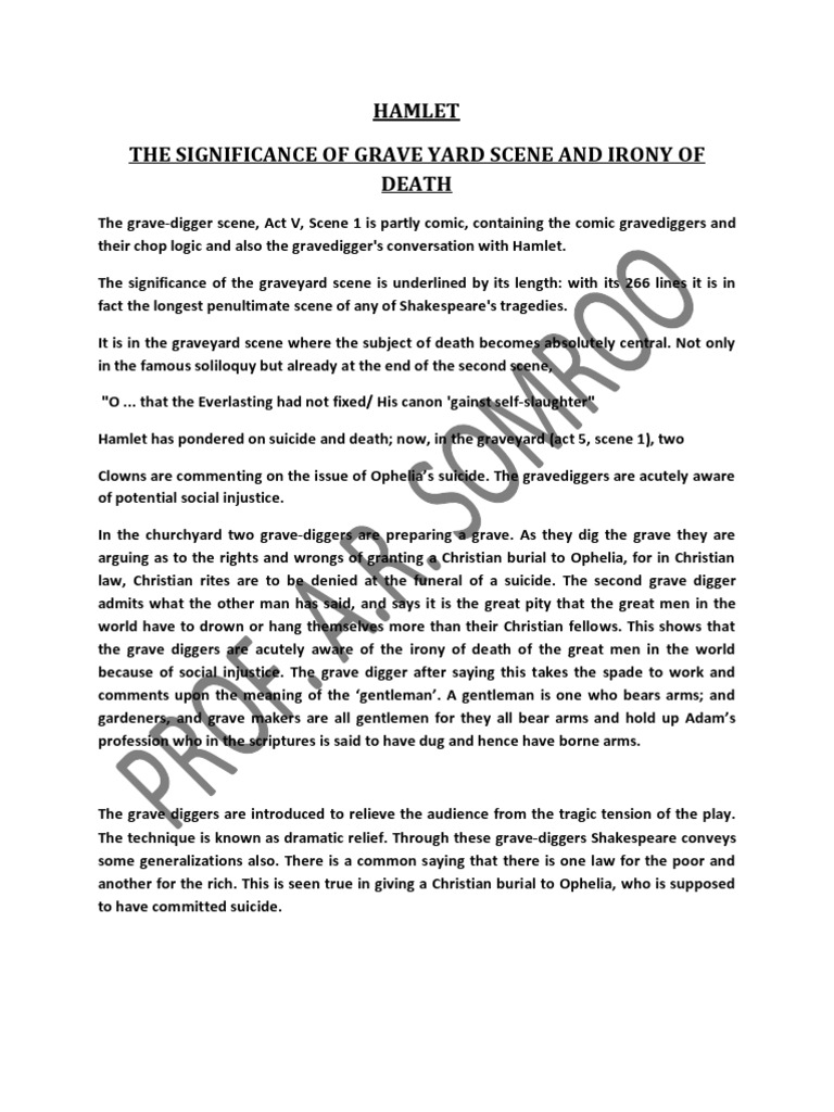Significance of Hamlet's Gravedigger Scene | PDF | Hamlet | Science