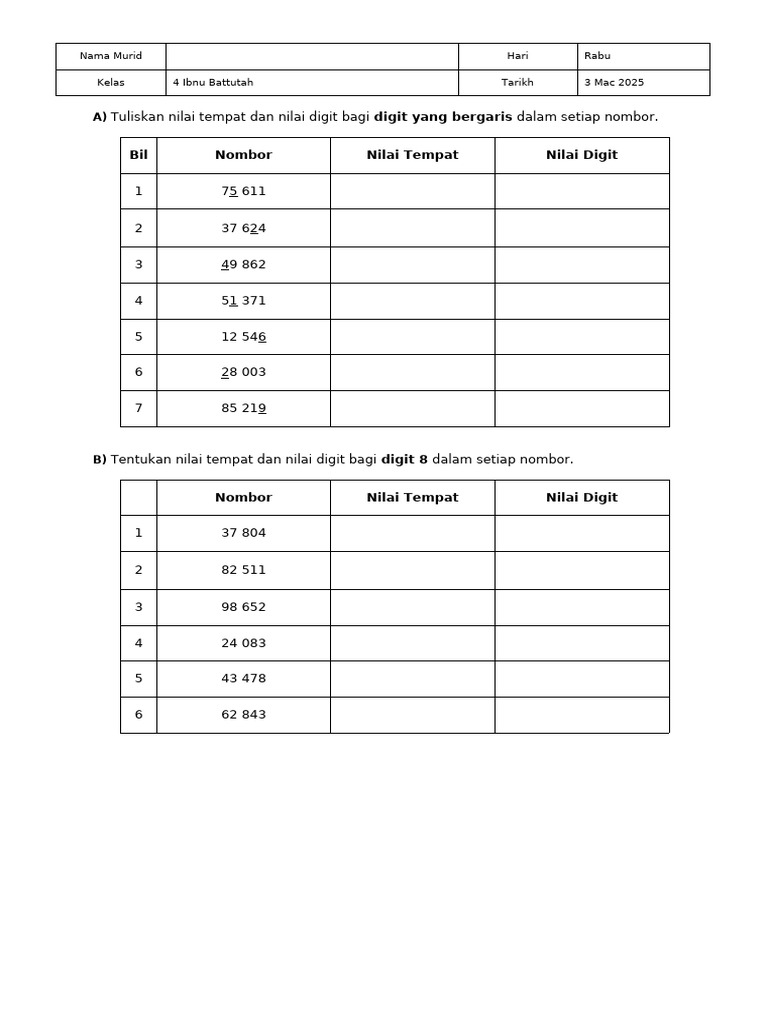 1.1.2 Nilai Nombor | PDF