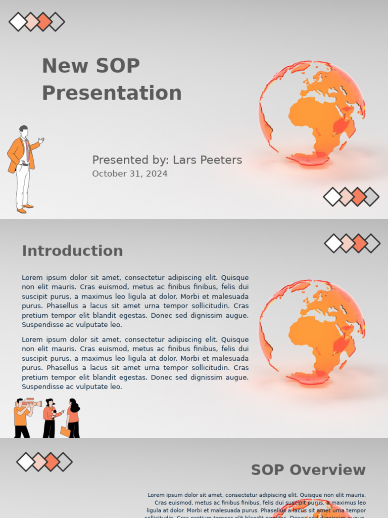 Grey Orange Simple Modern New SOP Business Presentation | PDF