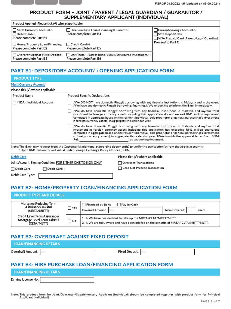 RHB (Joint Name - Sign On Page 6 Only) | PDF | Credit Card | Investing