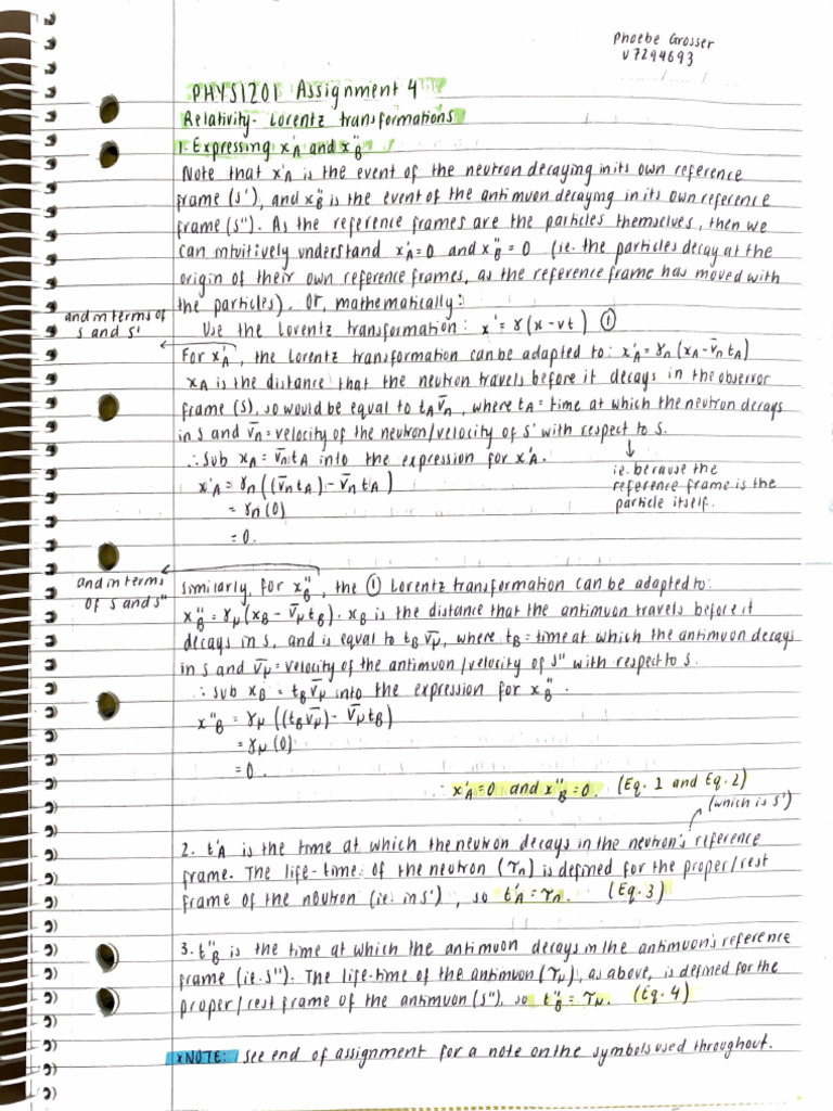 Anu Phys1201 Assign4 | PDF