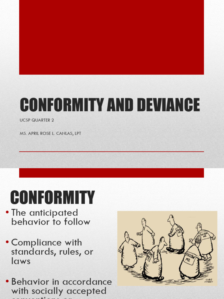 2lesson 6 Conformity and Deviance | PDF | Deviance (Sociology ...