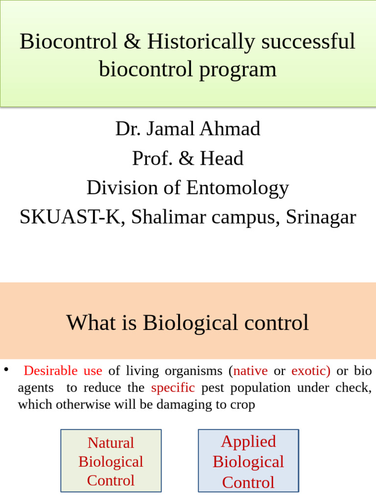 Biocontrol & History | PDF | Biological Pest Control | Pest (Organism)