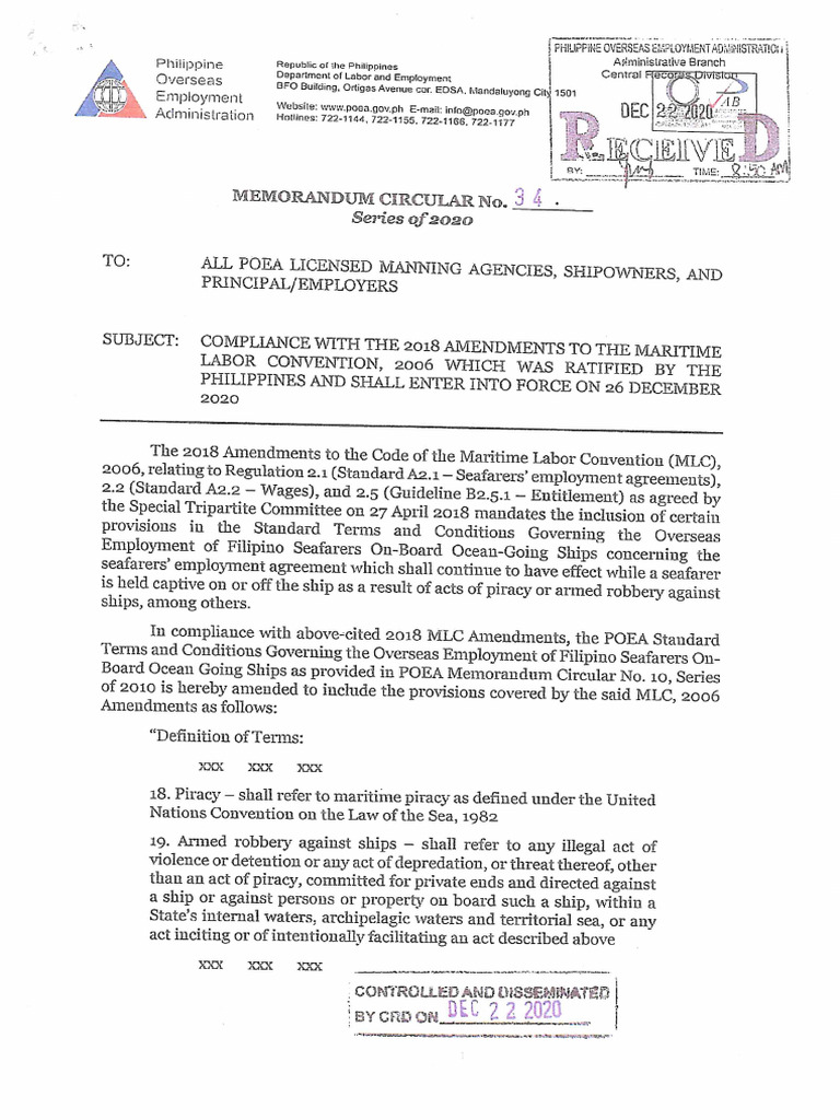 Memorandum Circular No 34 | PDF