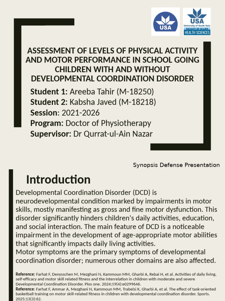 Physical Activity in Children with DCD | PDF