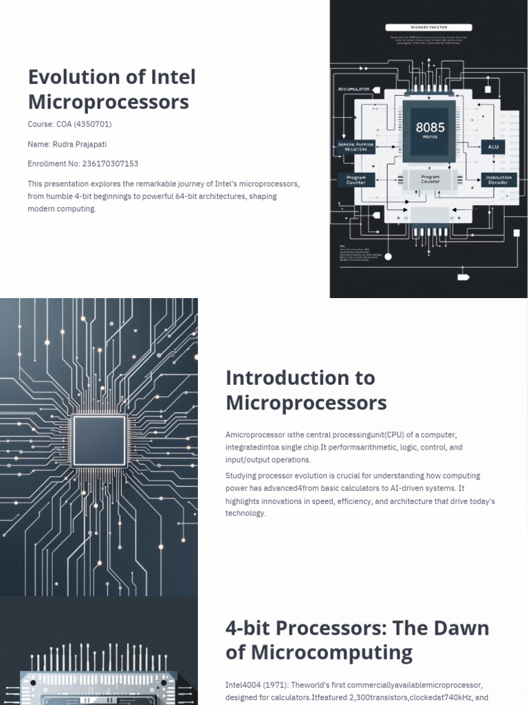 Evolution of Intel Microprocessors PDF | PDF | Central Processing Unit ...