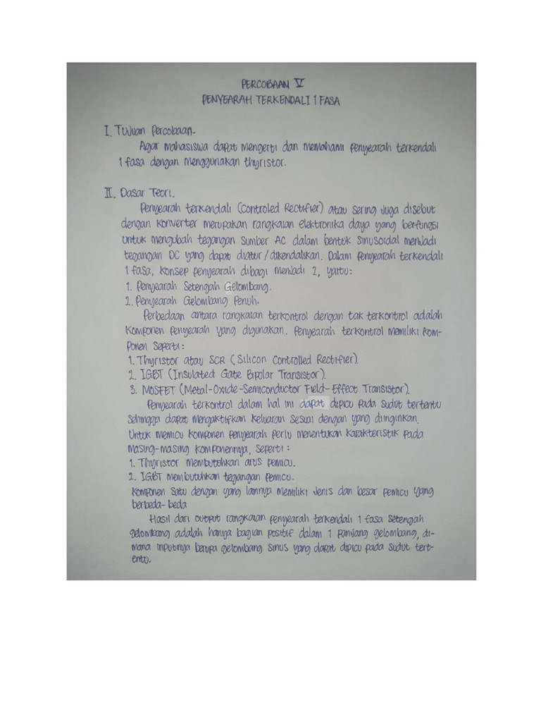 Elka Daya Perc. 5 Penyearah Terkendali 1 Fasa | PDF