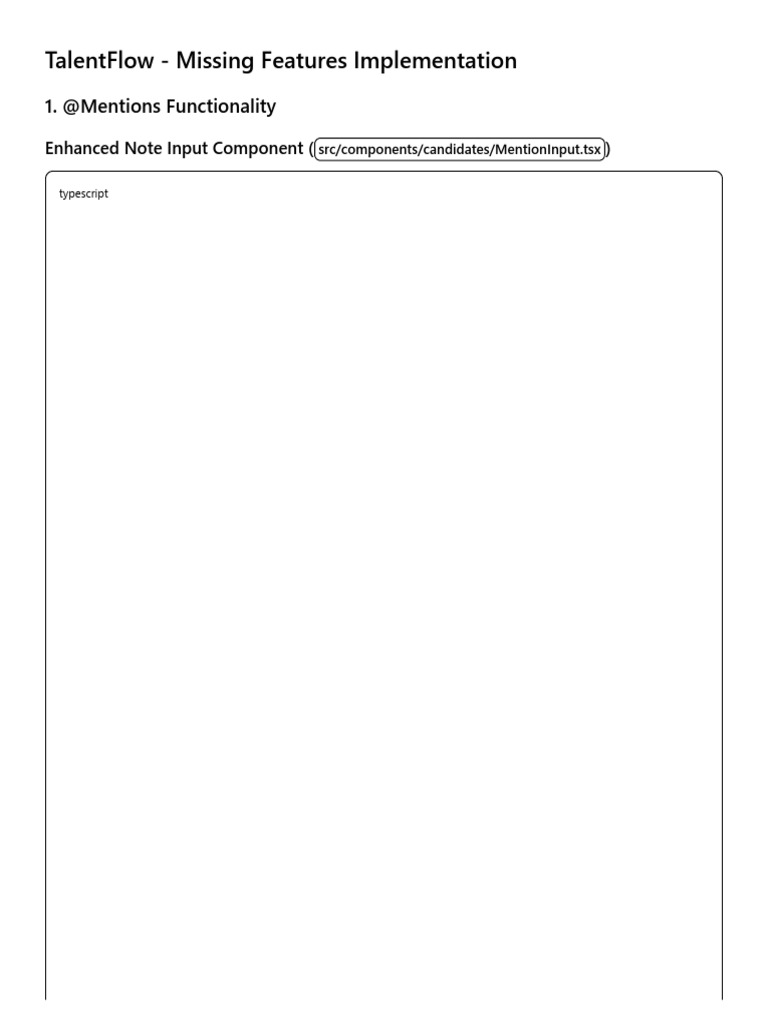 TalentFlow Missing Features Guide | PDF | Boolean Data Type | Computer ...