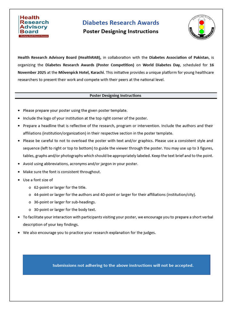 Poster Designing Instructions - DRA - KLK - 29 Sep 2025 | PDF