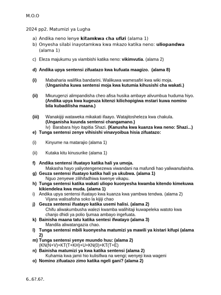 Kcse Paper 2 2024 | PDF