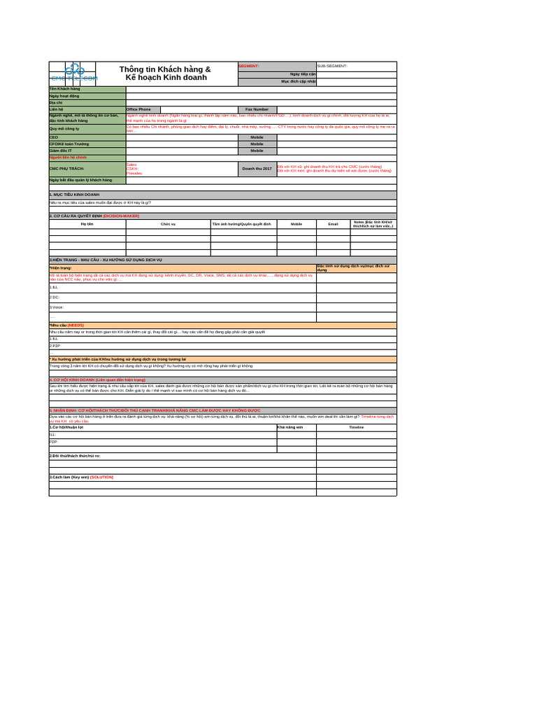 Customer Profile - Report (Sample) - 2 | PDF
