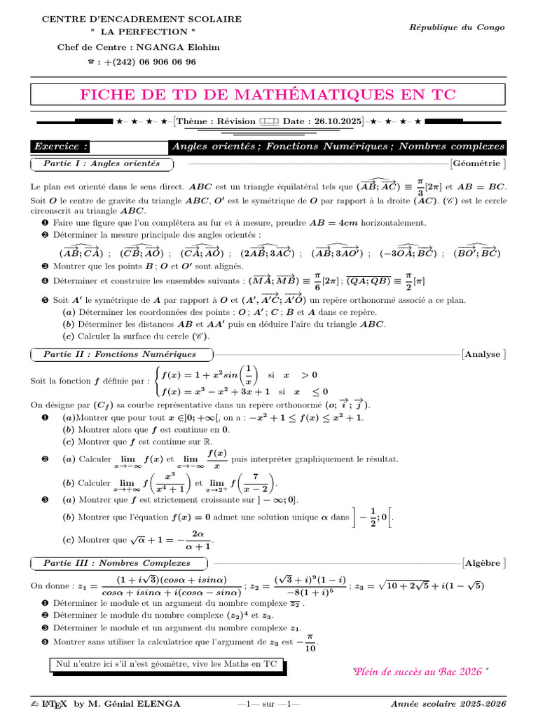 Maths TC Perfection | PDF | Triangle | Cercle