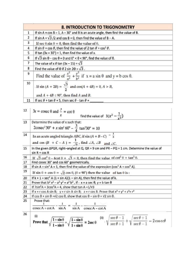 PT2 REVISION 4 Trigonometry | PDF