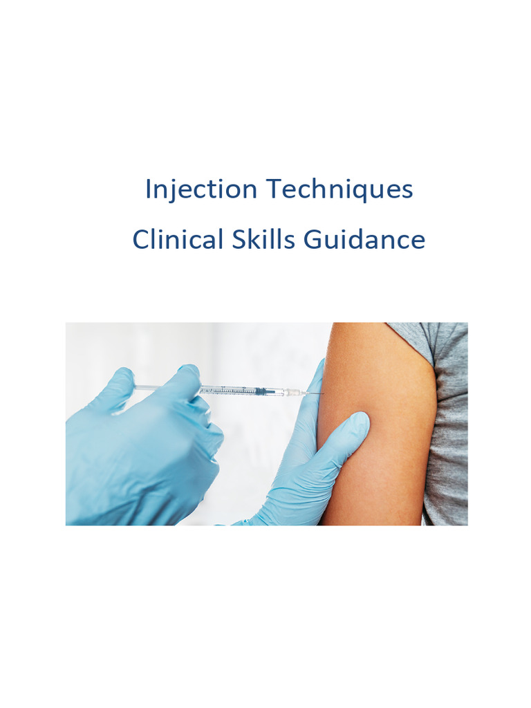 Injections Manual | PDF | Injection (Medicine) | Medical Specialties