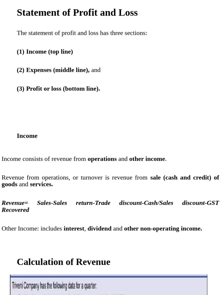 Profit and Loss Statement Guide | PDF | Expense | Income Statement