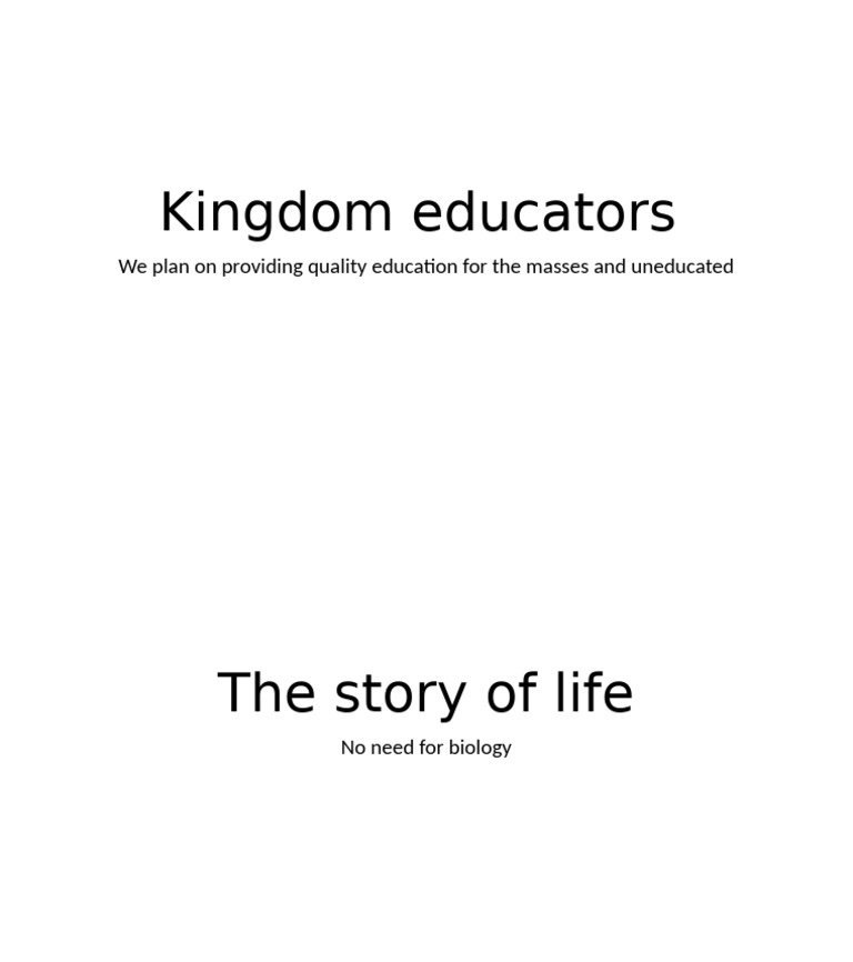 Kingdom Educators | PDF
