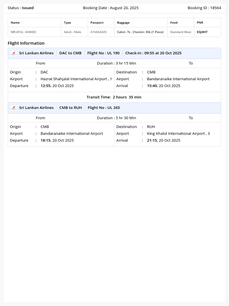 Eticket EGJ4HT 2243 | PDF