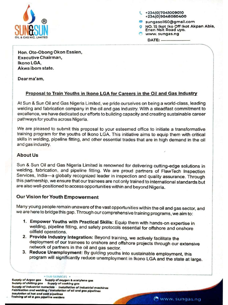 Sun & Sun Oil and Gas Proposal | PDF
