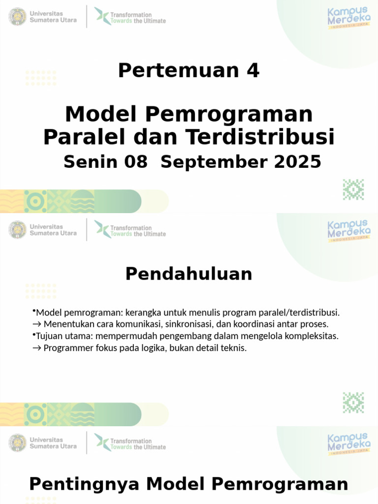 Pertemuan 4 Model Pemrograman Paralel Dan Terdistribusi | PDF