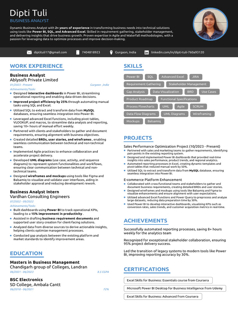 Business Analyst Dip Tit Uli 2 Years | PDF | Microsoft Excel | Use Case