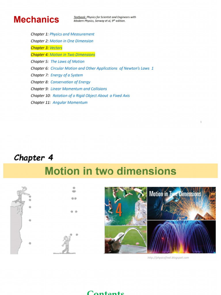 Physics 1 - Chapter 3,4 | PDF