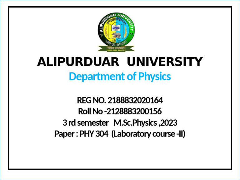 For MSC Physics | PDF