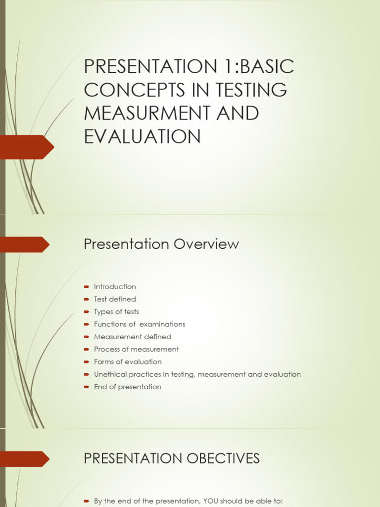 Testing, Measurement, and Evaluation Basics | PDF | Educational ...