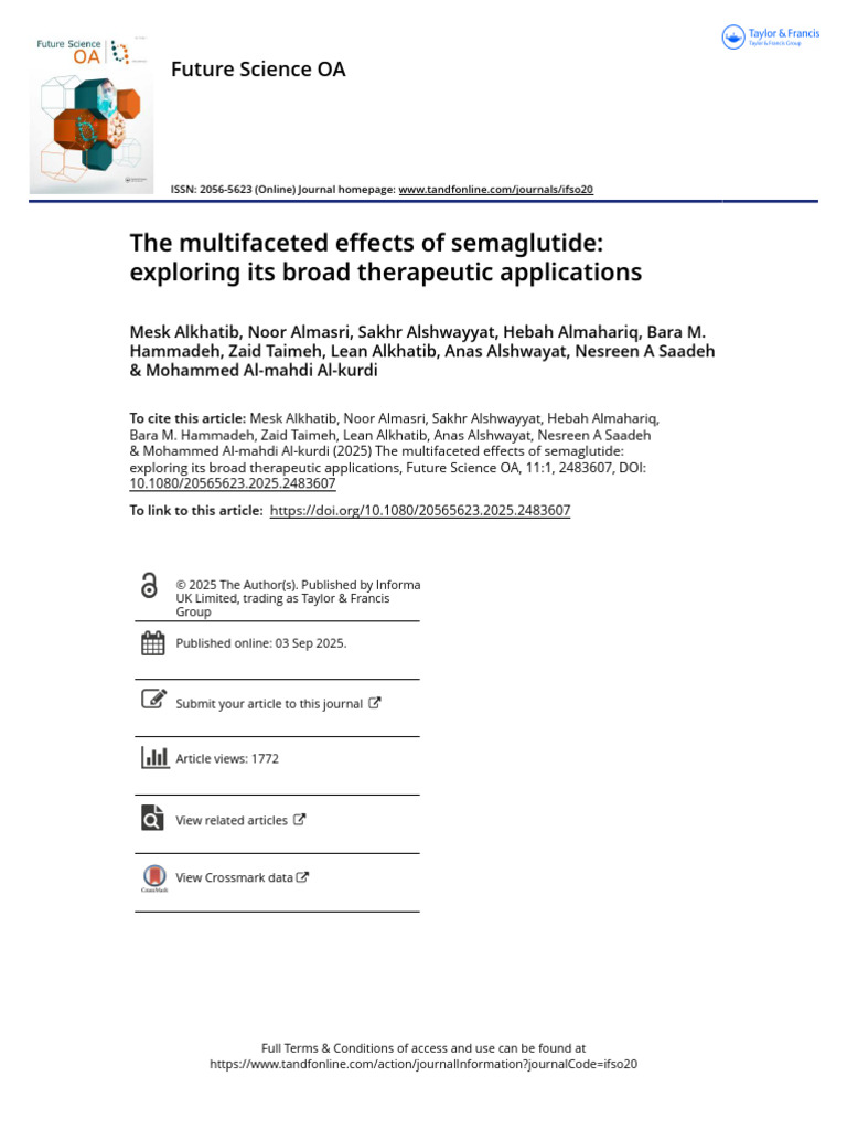 The Multifaceted Effects of Semaglutide Exploring Its Broad Therapeutic ...