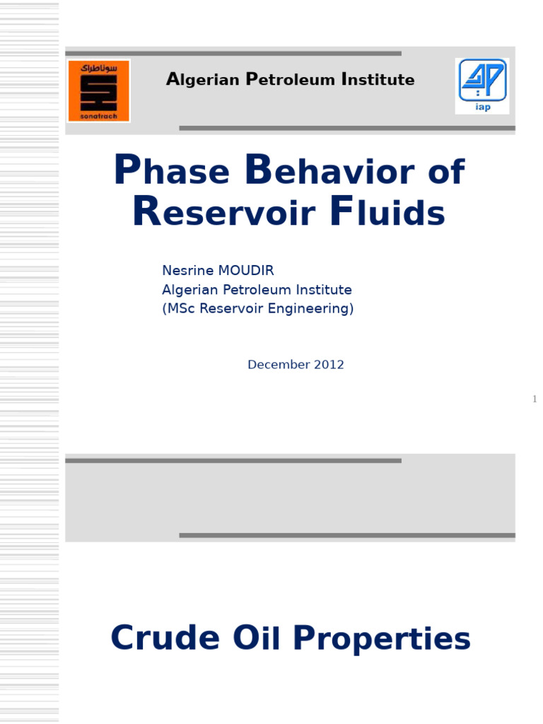 Phase Behavior of Reservoir Fluids 3 | PDF | Petroleum Reservoir ...