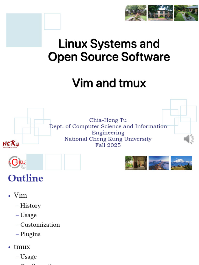 Linux 2025 Fall 4 Vim Tmux | PDF | Computing | Software