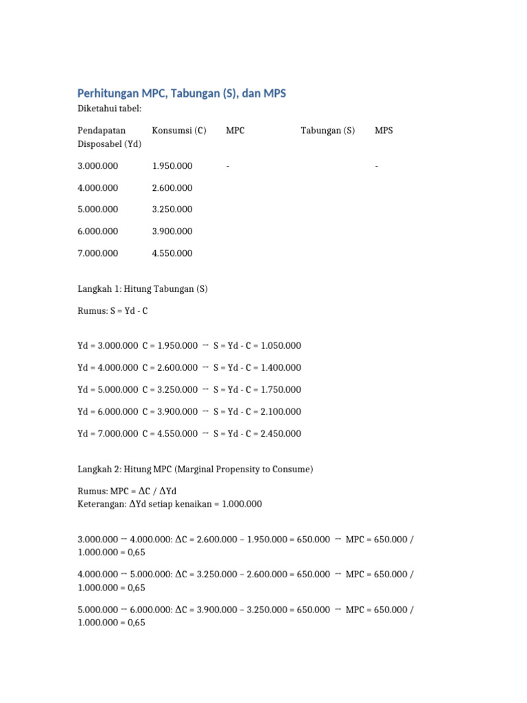Perhitungan MPC MPS Dengan Penyelesaian | PDF