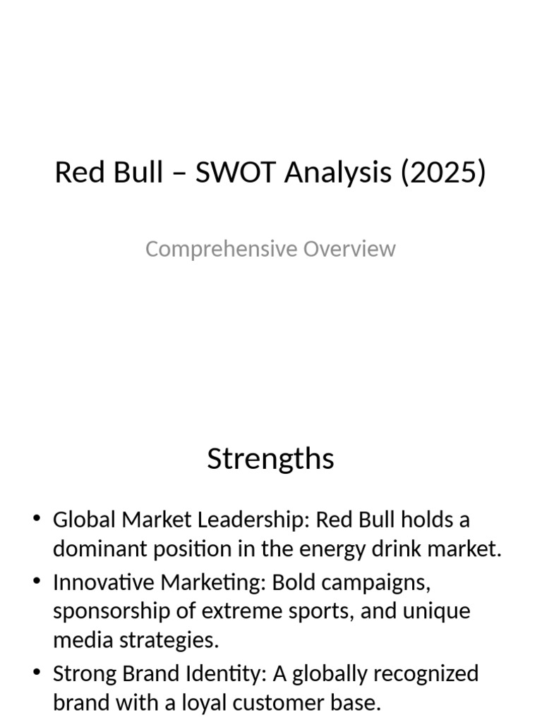 Red Bull SWOT Analysis 2025 | PDF