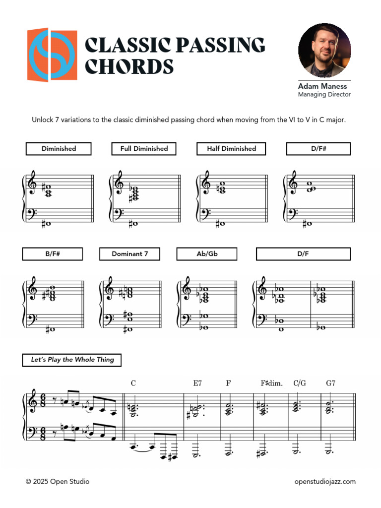 Classic Diminished Passing Chords Guide | PDF