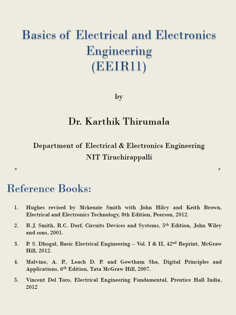 Unit 1 PPT | PDF | Electric Current | Electronics