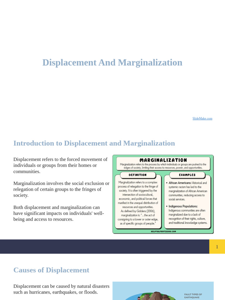 Displacement and Marginalization 2 | PDF | Social Exclusion ...