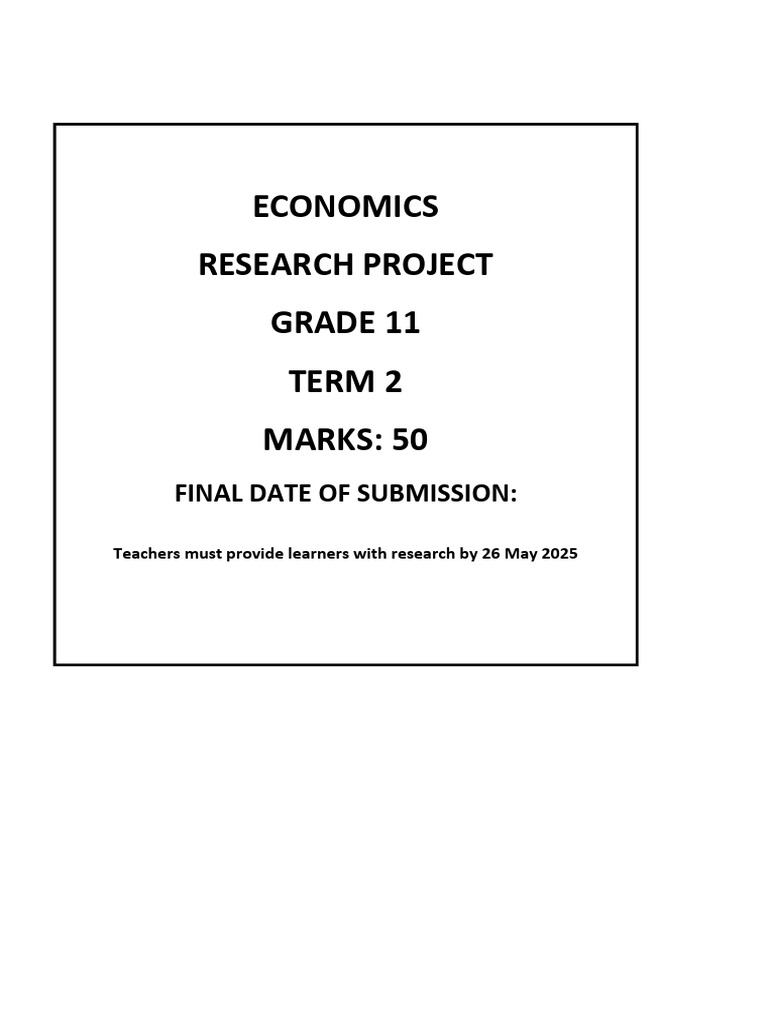 Grade 11 Economics Research Project | PDF | Perfect Competition