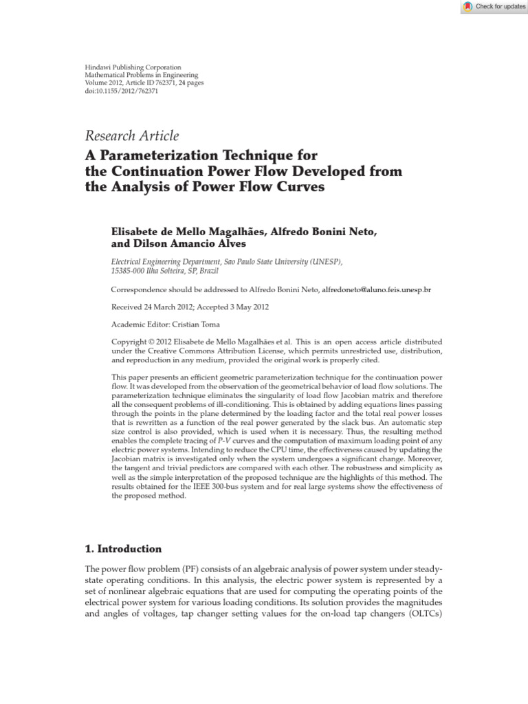 Mathematical Problems in Engineering - 2012 - Magalhães - A Parameterization Technique For The ...
