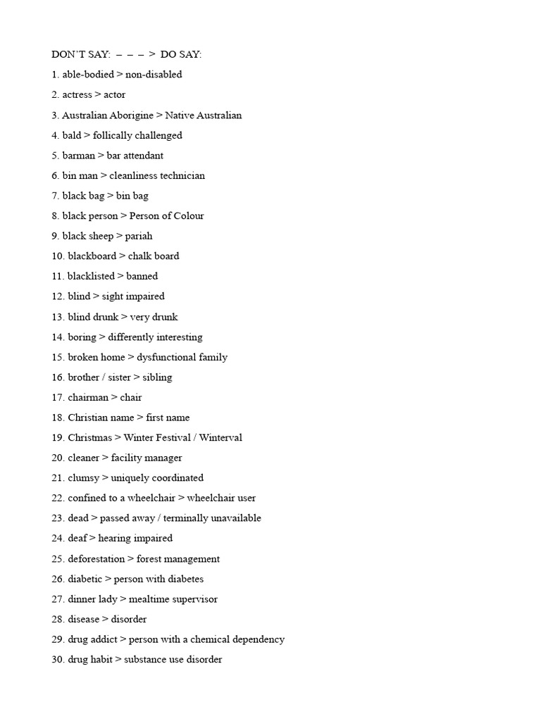 4 Politically Correct | PDF | Waiting Staff