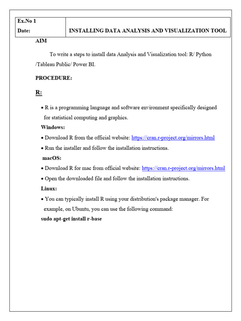 1-Installation of Visulaisation Tools | PDF | Python (Programming ...