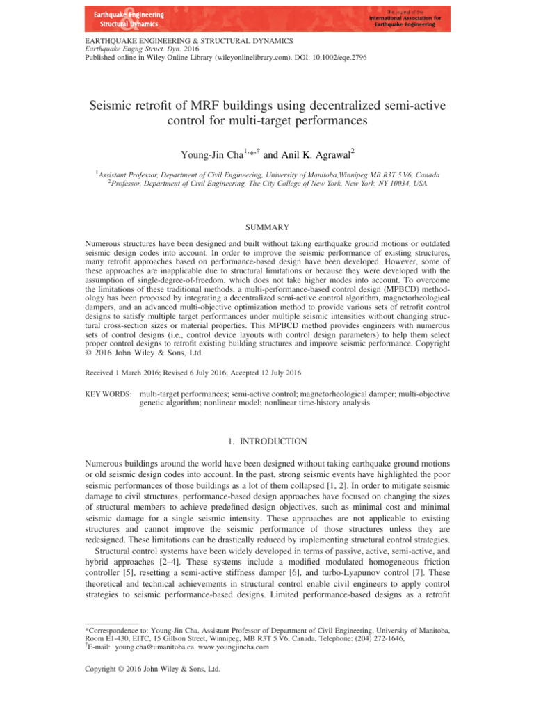Seismic Retrofit of MRF Buildings Using | PDF | Mathematical Optimization | Pareto Efficiency