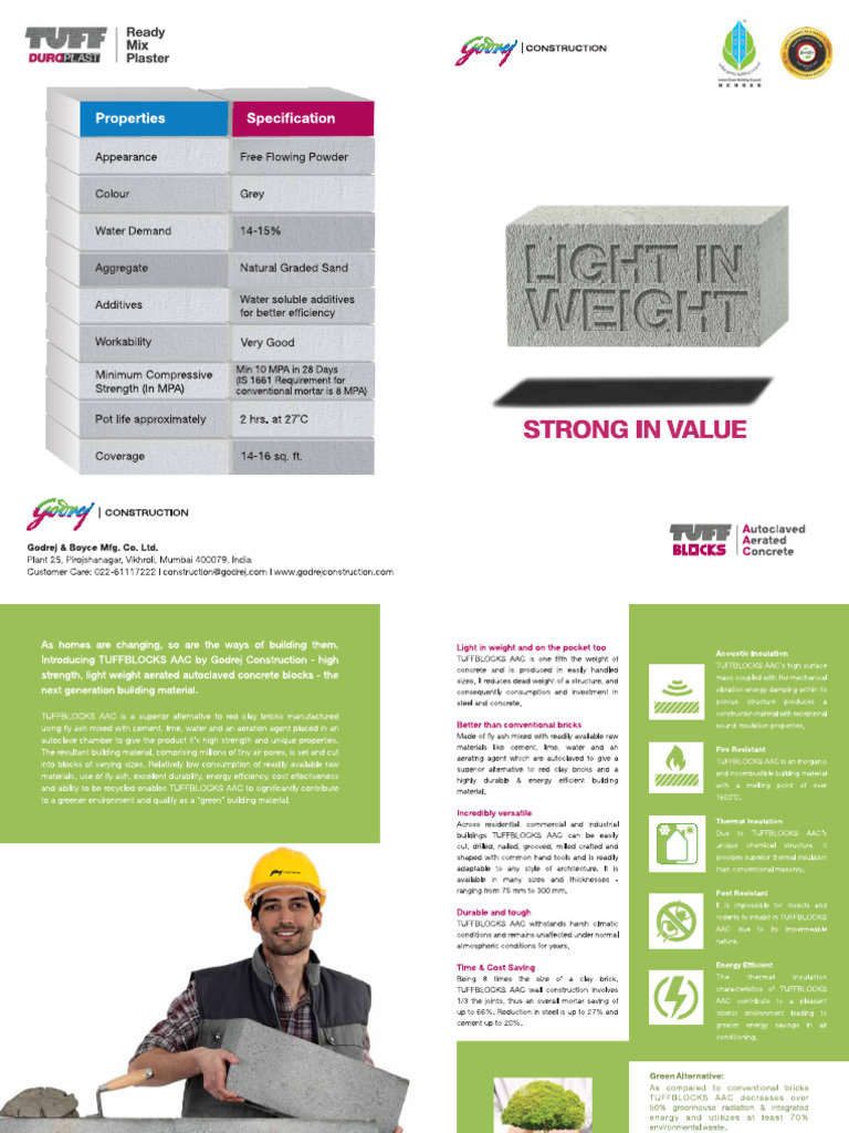 Godrej Tuff Aac Block | PDF