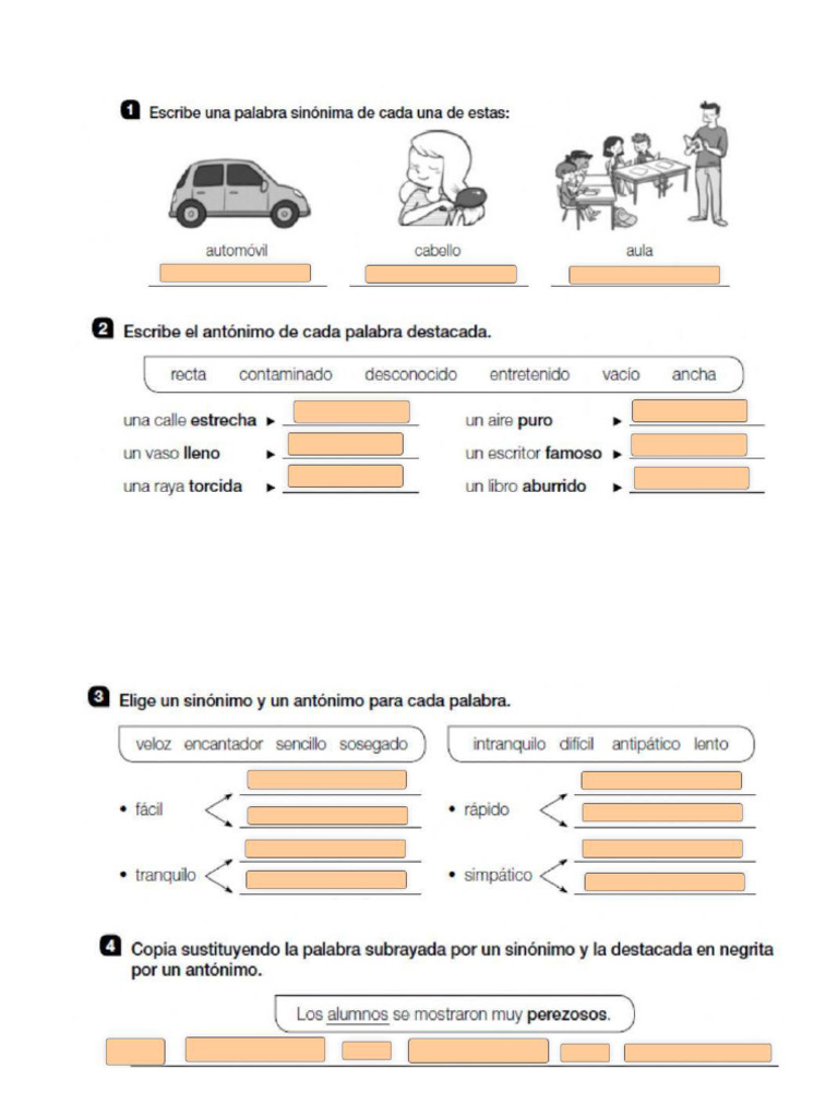 Ejercicios de Repaso Lengua Tema 1 y Tema 2 5 de Primaria Construyendo Mundos | PDF