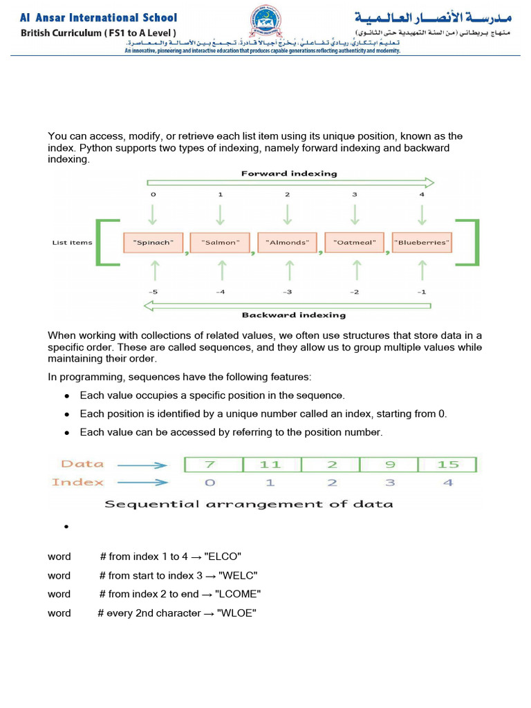 Python String Indexing and Functions Guide | PDF | String (Computer Science) | Computer Programming