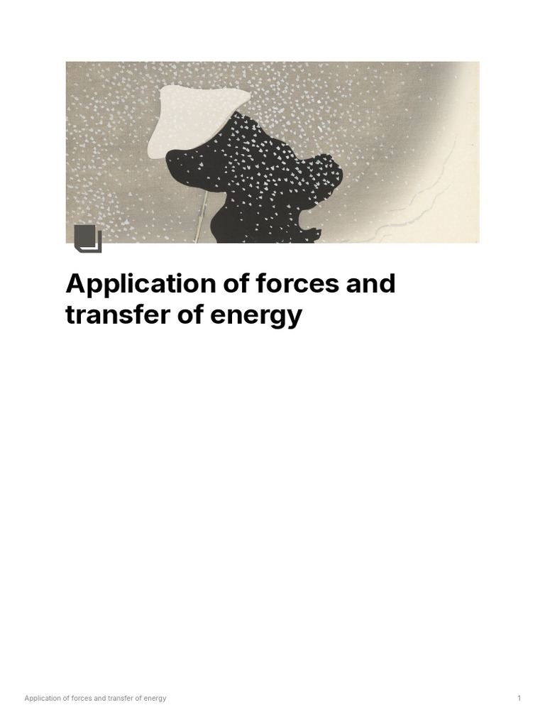 Forces and Energy Transfer Explained | PDF | Force | Pressure